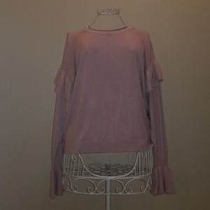 Love Tree | Sweaters | Pink Love Tree Ruffle Sleeve Sweater | Poshmark